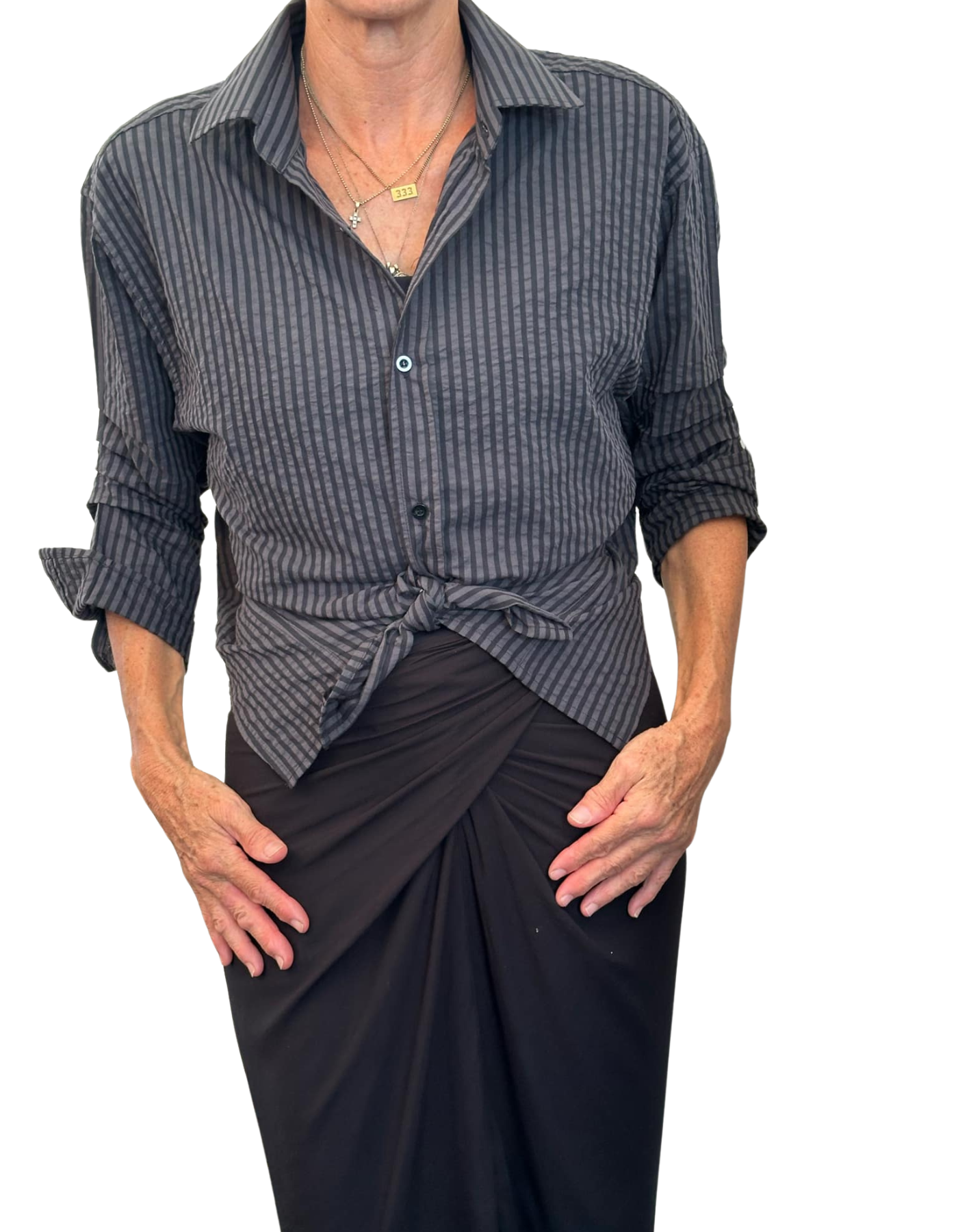 Seersucker Japanese Cotton Tuck Sleeve Shirt – Butterscotch Castle