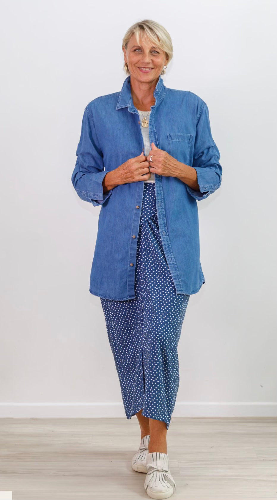 Chambray Jacket - Denim Blue – Butterscotch Castle